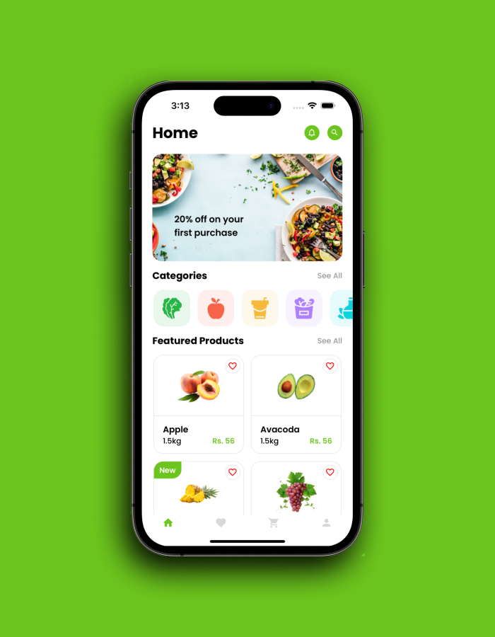 Groceries4u | Grocery Store App | Grocery Delivery | Multivendor Grocery React-Native App by ...